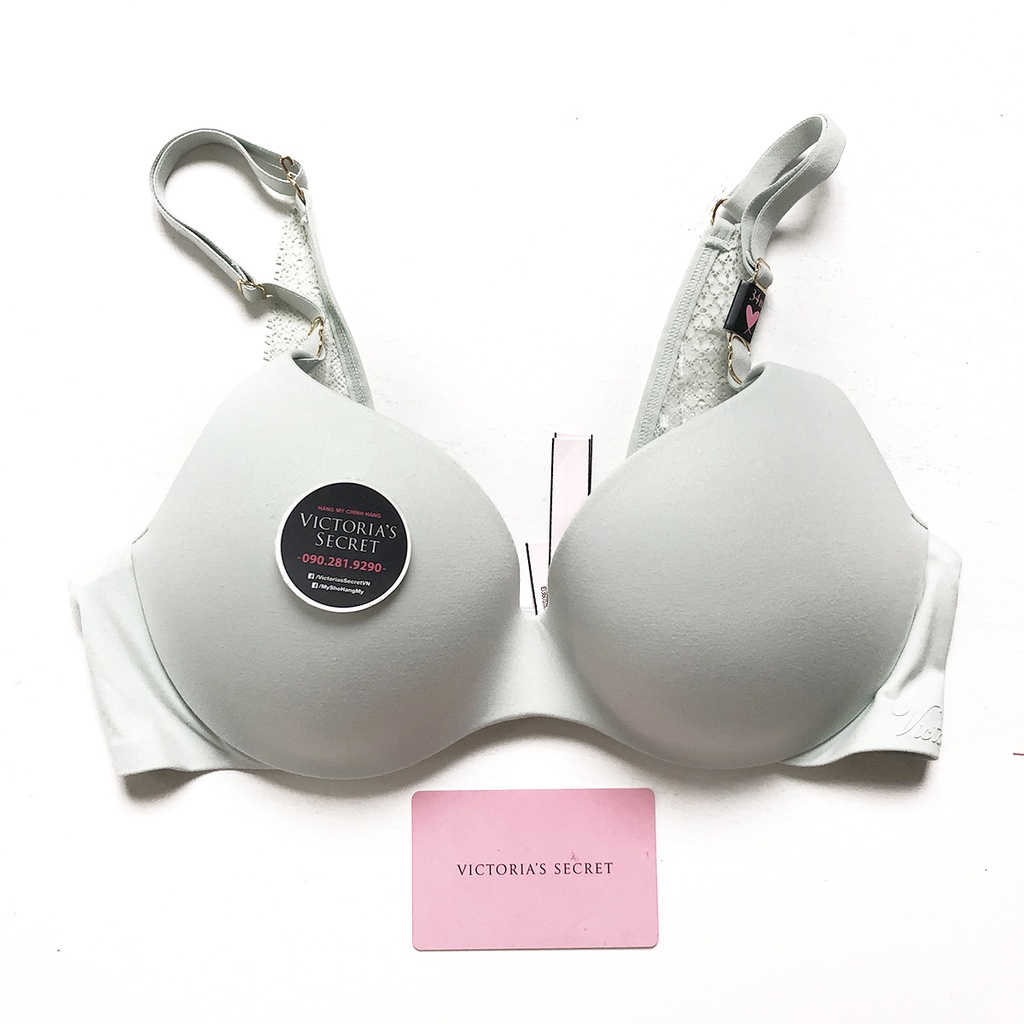 [American Bill - Size 36B/B80] Incredible Push-up Perfect Shape Bra (Pale Sky Gray - Breast ...