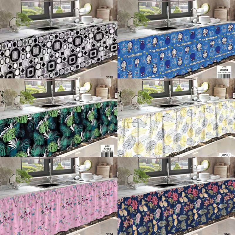 New Sale Lababo Curtain Kitchen Sink Curtain 150cm*70cm 1PC COD No Ring ...