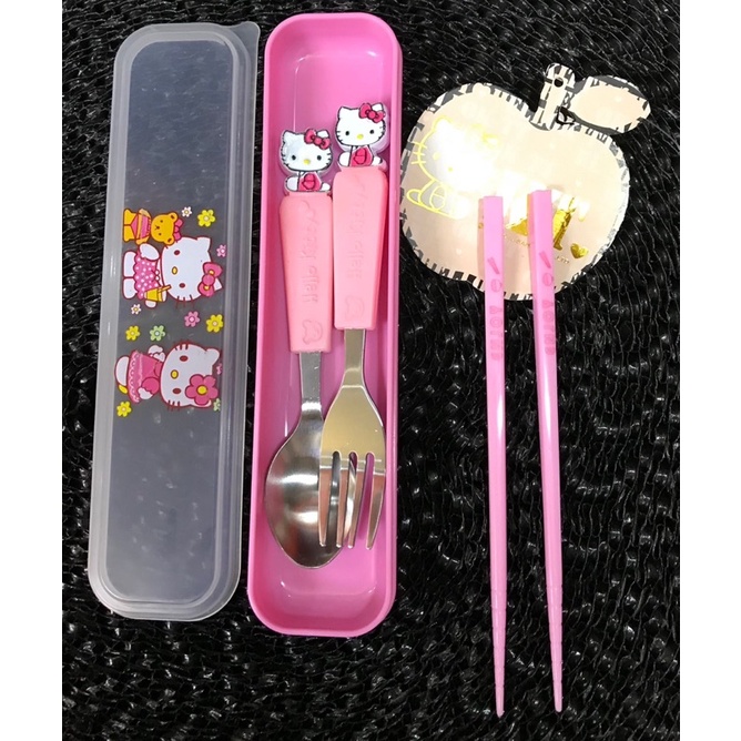 Cartoon hello kitty spoon and fork set | Shopee Philippines