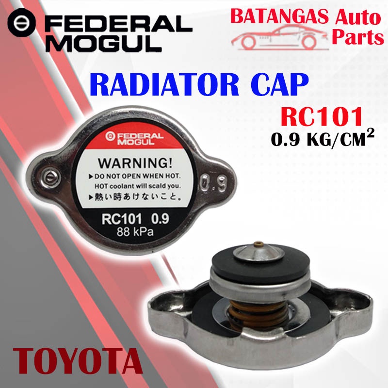 Radiator Cap Toyota Federal Mogul 0.9 KG/CM2 RC101 | Shopee Philippines