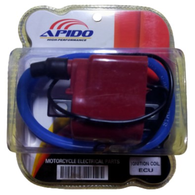 MOTORCYCLE IGNITION COIL "APIDO" - FOR ECU (FI MOTORCYCLES) | Shopee ...