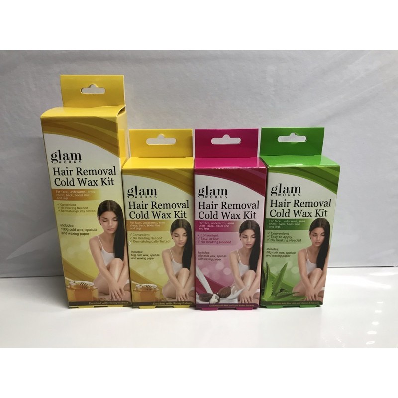 Glam Works Glamworks Hair Removal Cold Wax Kit Aloe and Vit. E Milk and ...