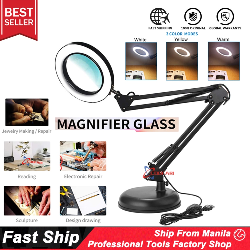 Magnifying Glass with light 30x magnification Adjustable warm&cool ...
