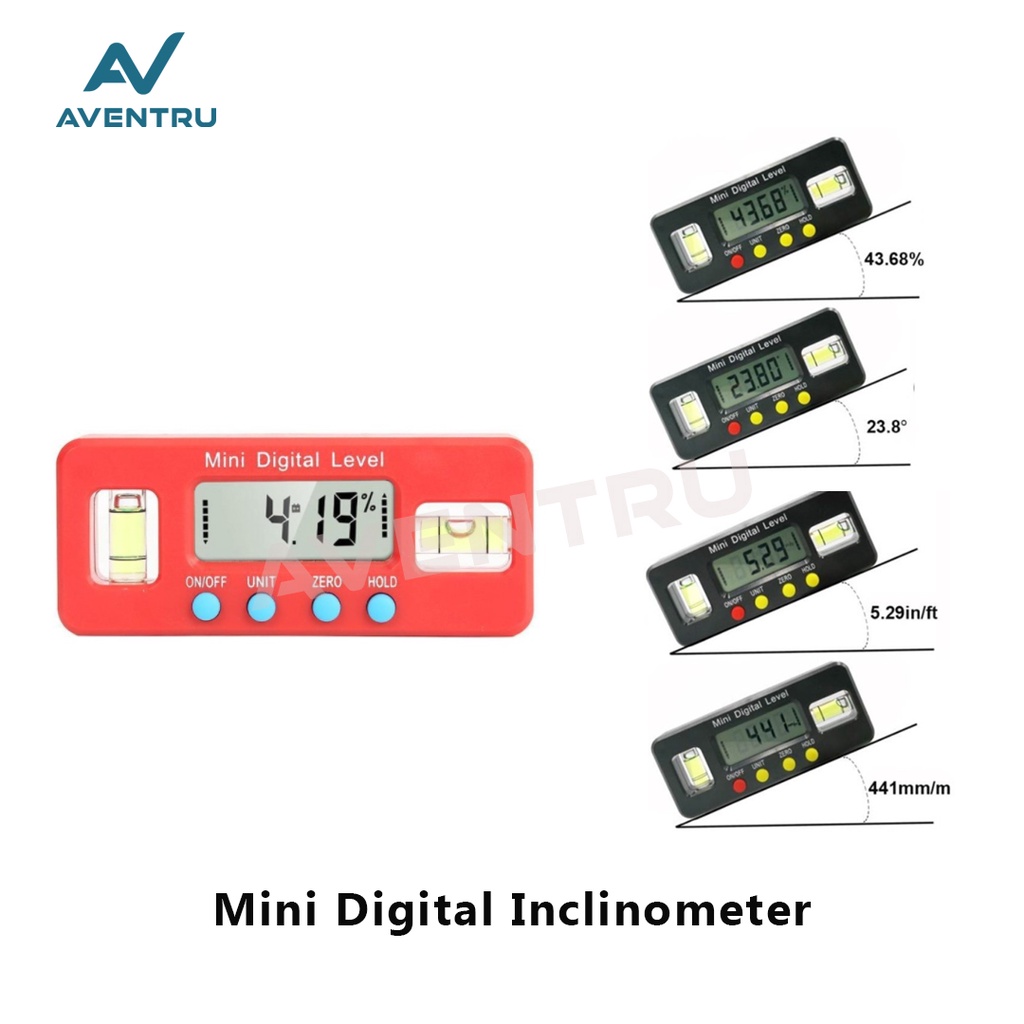 Mini Inclinometer Digital Tilt Angle Measuring Instrument With Magnet ...