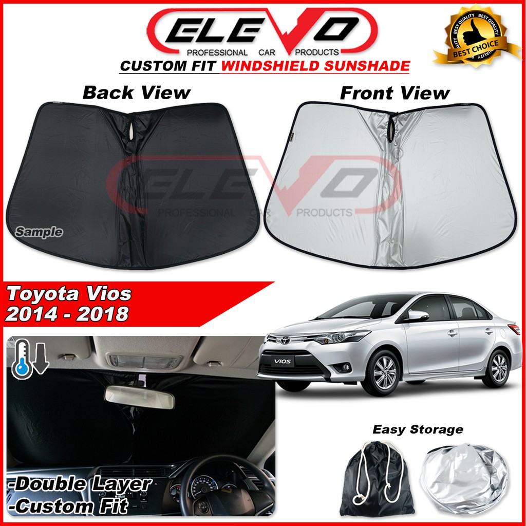 ELEVO Toyota Vios 2014 to 2018 Windshield Windscreen Front Mirror ...