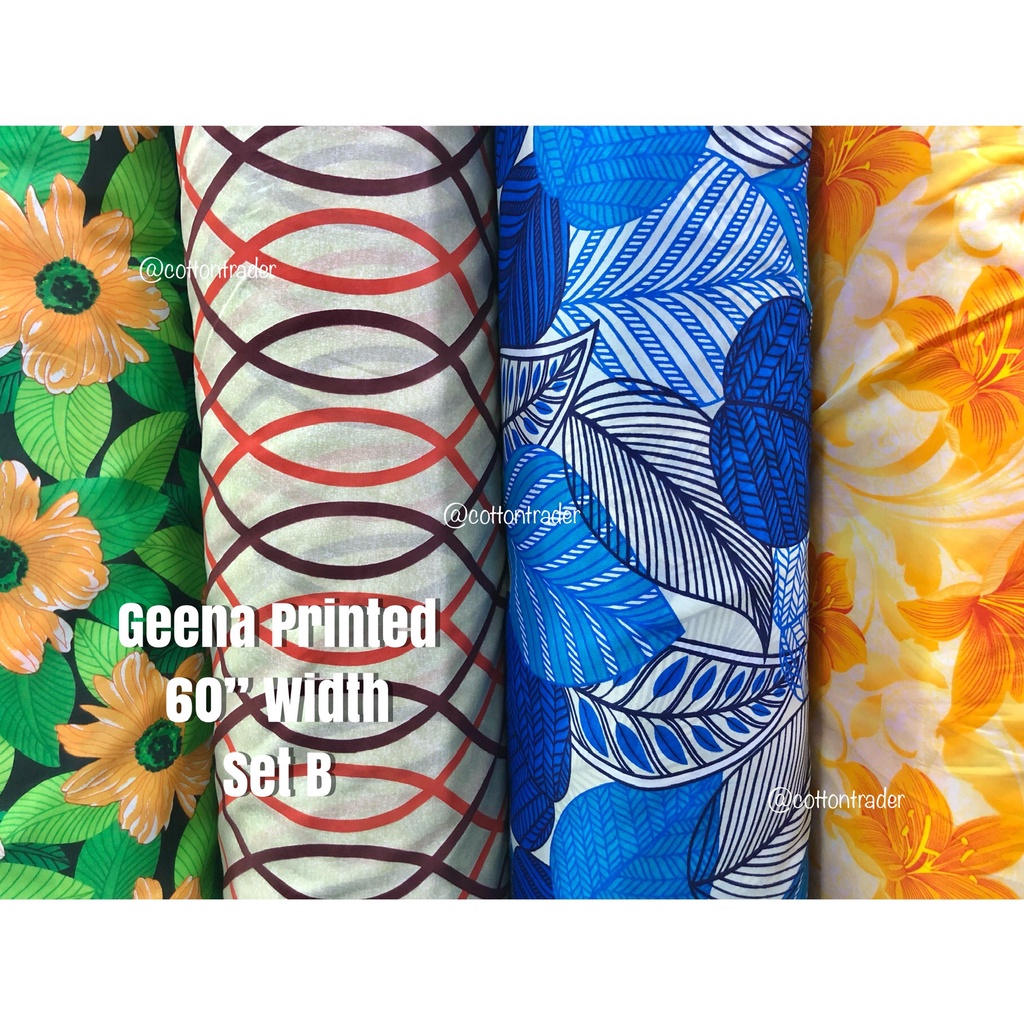 Geena Printed 60" Width (SET B) TELA/FABRIC ONLY (YARD) | Shopee ...
