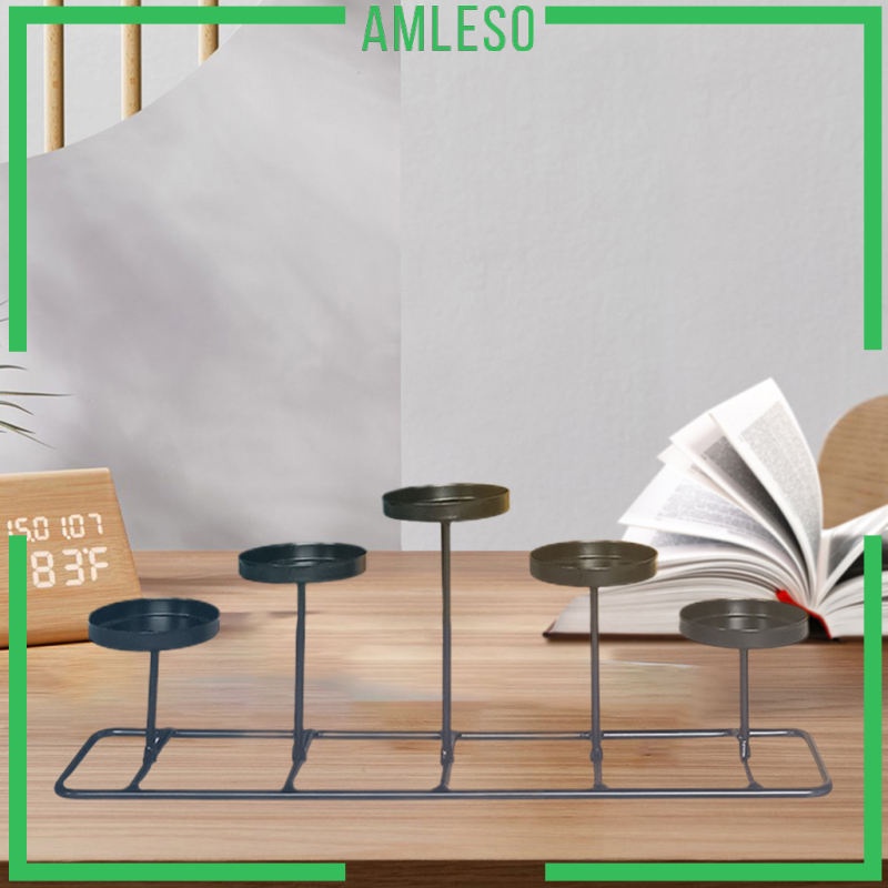 [AMLESO] Candle Rack Holder Gifts Retro Geometric Candlestick Dinner ...