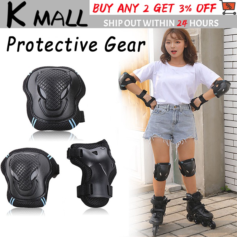 6 In 1 Adult Child Roller Skates Skateboarding Skiing Protection Set ...