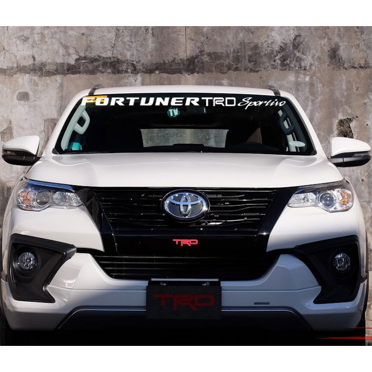 Fortuner TRD Sportivo Windshield Sticker 40x2.5 inches WHITE/BLACK/RED ...