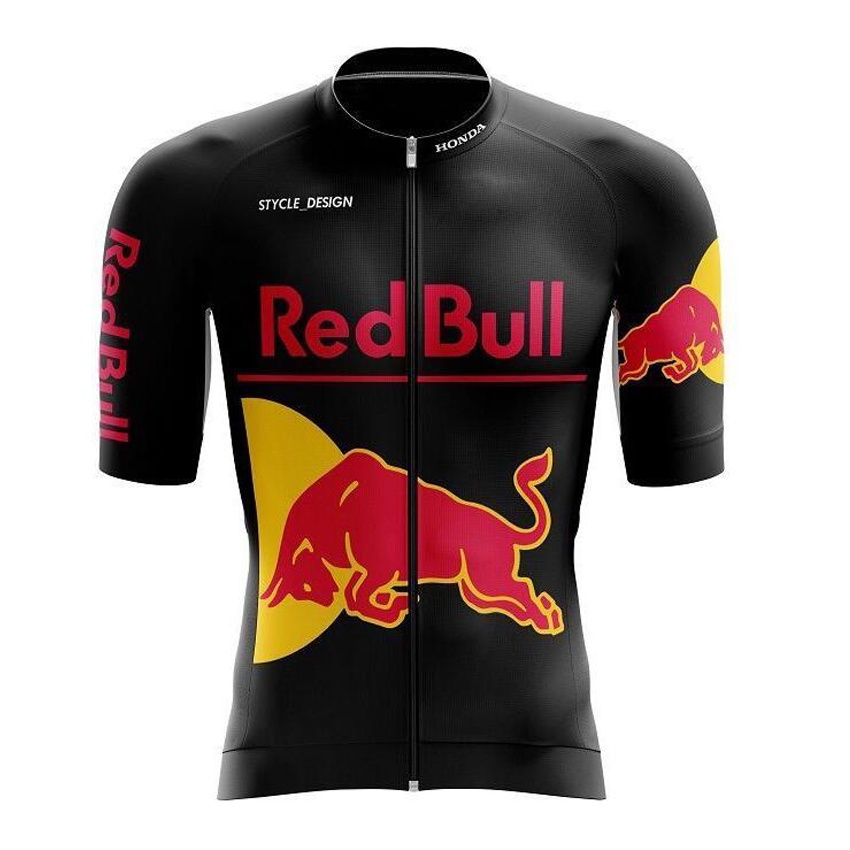 Red Bull Cycling Jersey set Downhill men Black Bicycle Short Sleeve ...