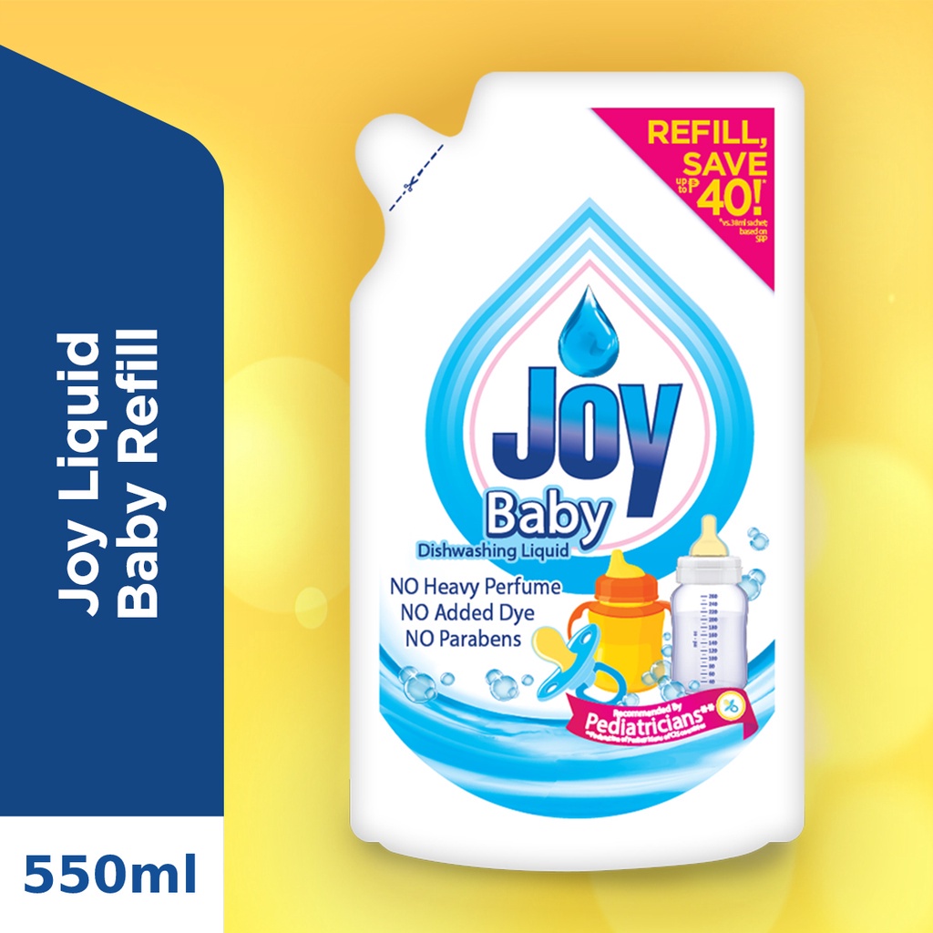 Joy Dishwashing Liquid Concentrate Refill Baby 550Ml | Shopee Philippines