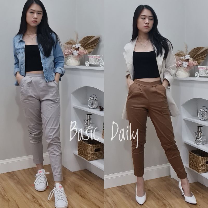 Basic AYUMI Korean Daily Pants (Size XL-XXL) | Shopee Philippines