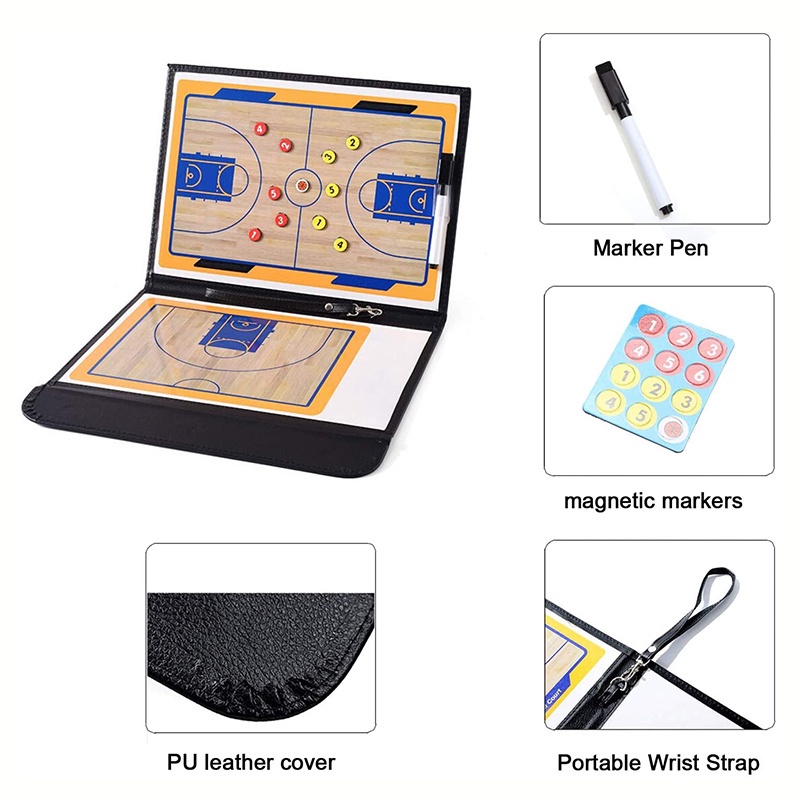 Magnetic Basketball Tactical Board Foldable Basketball Coaching Board ...