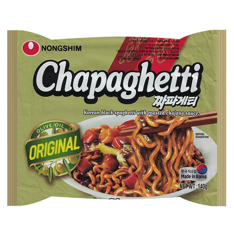 1 Pack Chapaghetti Nongshim Black Soybean Noodles (140g / pack ...