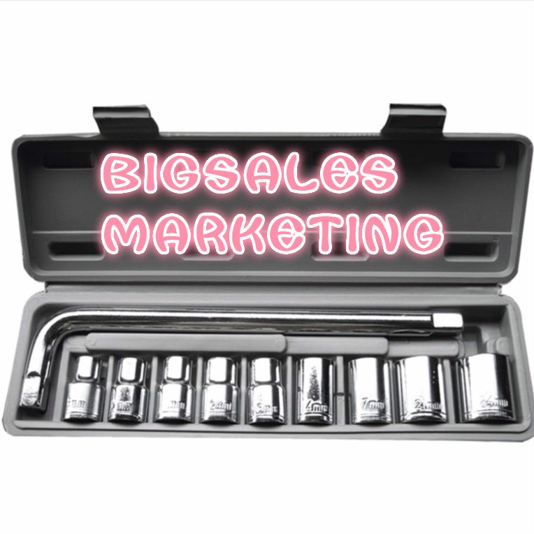 11 PCS 1/2 L Type Spanner Box Socket Set Box Set Spanner Wrench Tools ...