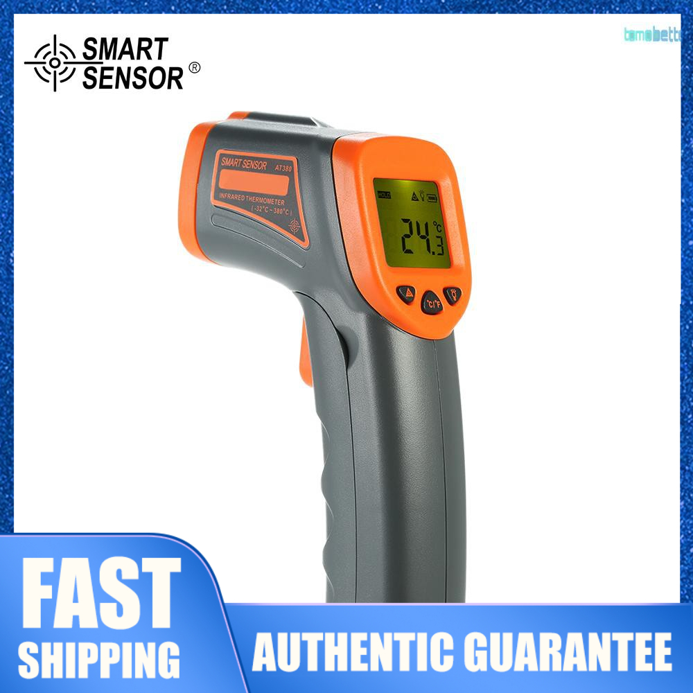 SMART SENSOR -32～380℃ 12:1 Portable Handheld Digital Non-contact IR Infrared Thermometer ...