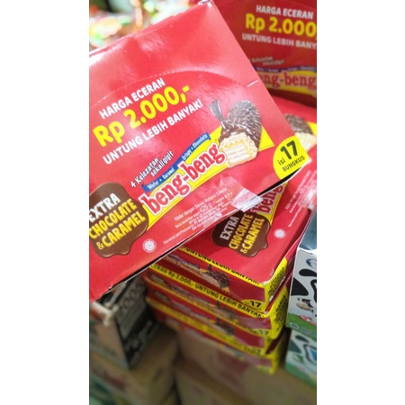 Beng-beng wafer / beng beng new packaging chocolate flavor snack mayora ...