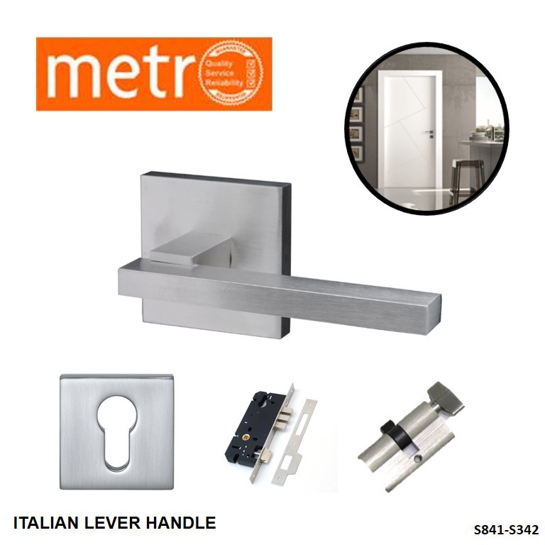 Italian Stainless Door Lock Main Door Inside Mortise Lock Set | Shopee ...