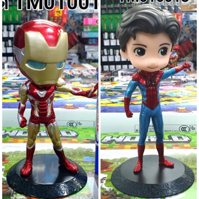 Cute Big Head Model Ironman Or Spider-Man | Shopee Philippines