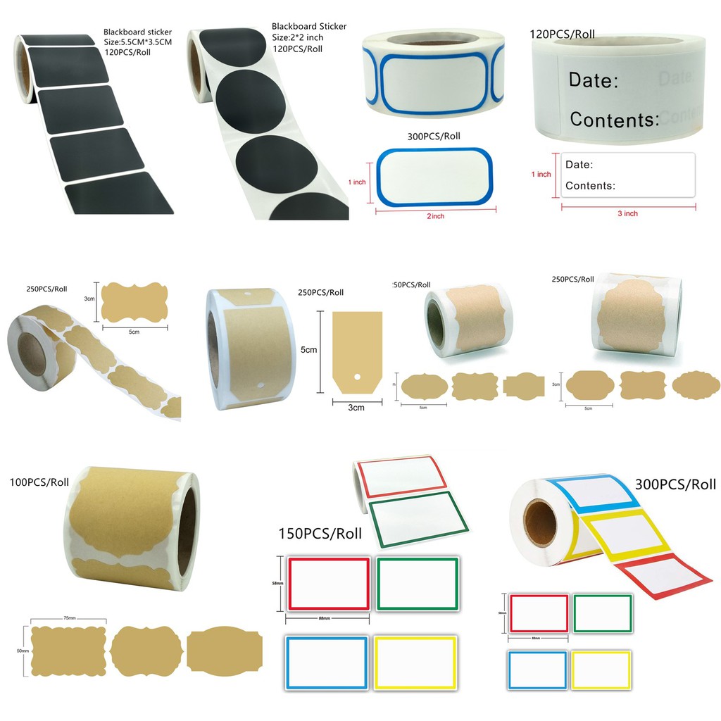 Kraft Sticker Handwritten convenience stickers Sealing cowhide sticker ...