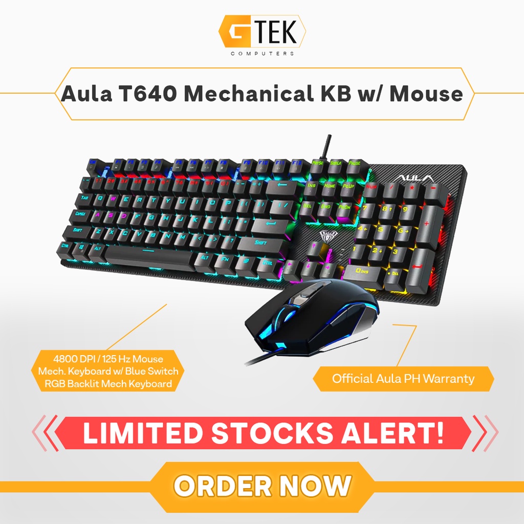 Aula T640 Mechanical Keyboard Gaming Mouse Combo | Shopee Philippines