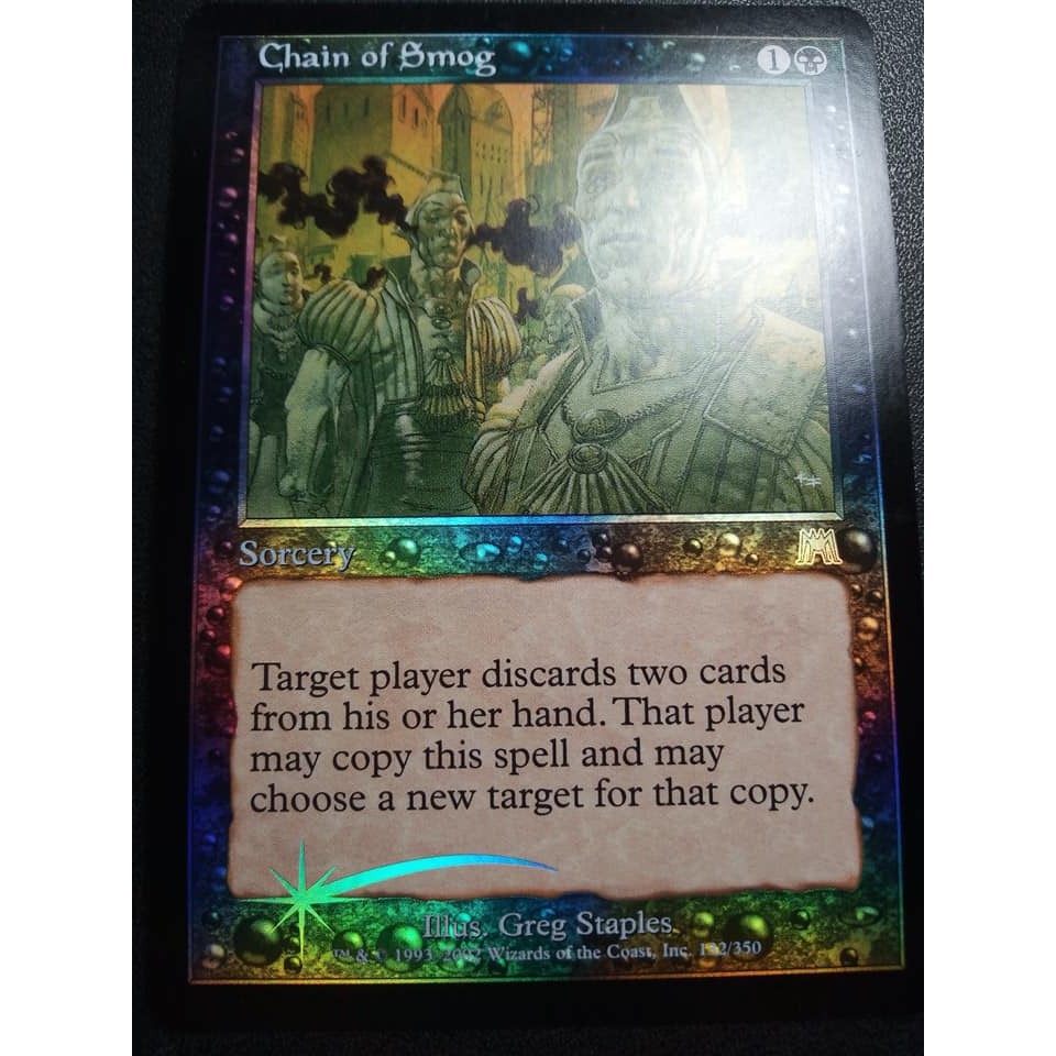 Magic the Gathering : Chain of Smog (FOIL) - ONS Near Mint - UC MTG Black Sorcery | Shopee ...