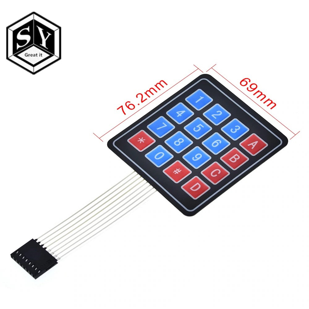 16 Key 4 x 4 Membrane Switch Keypad 4x4 4*4 Matrix Array Matrix keyboard for Arduino smart car ...
