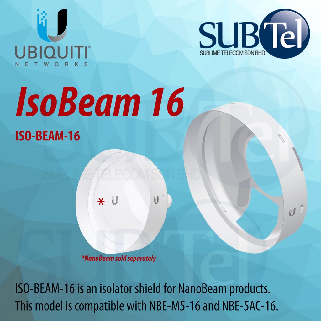 Ubiquiti ISO-BEAM-16 IsoBeam Isolator Shield for NanoBeam NBE-M5-16 NBE ...