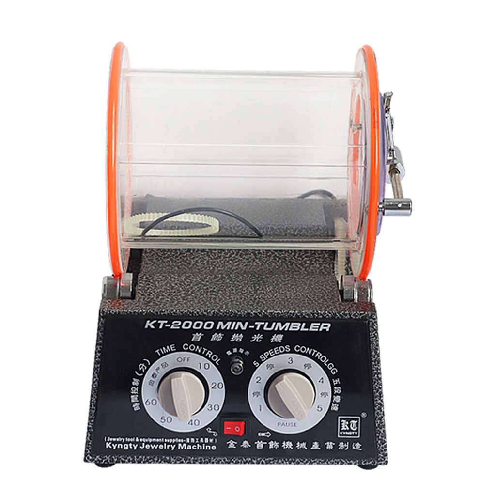 KT2000 Tumbling Barrel Polishing Machine Gold Silver And Copper Jewelry ...