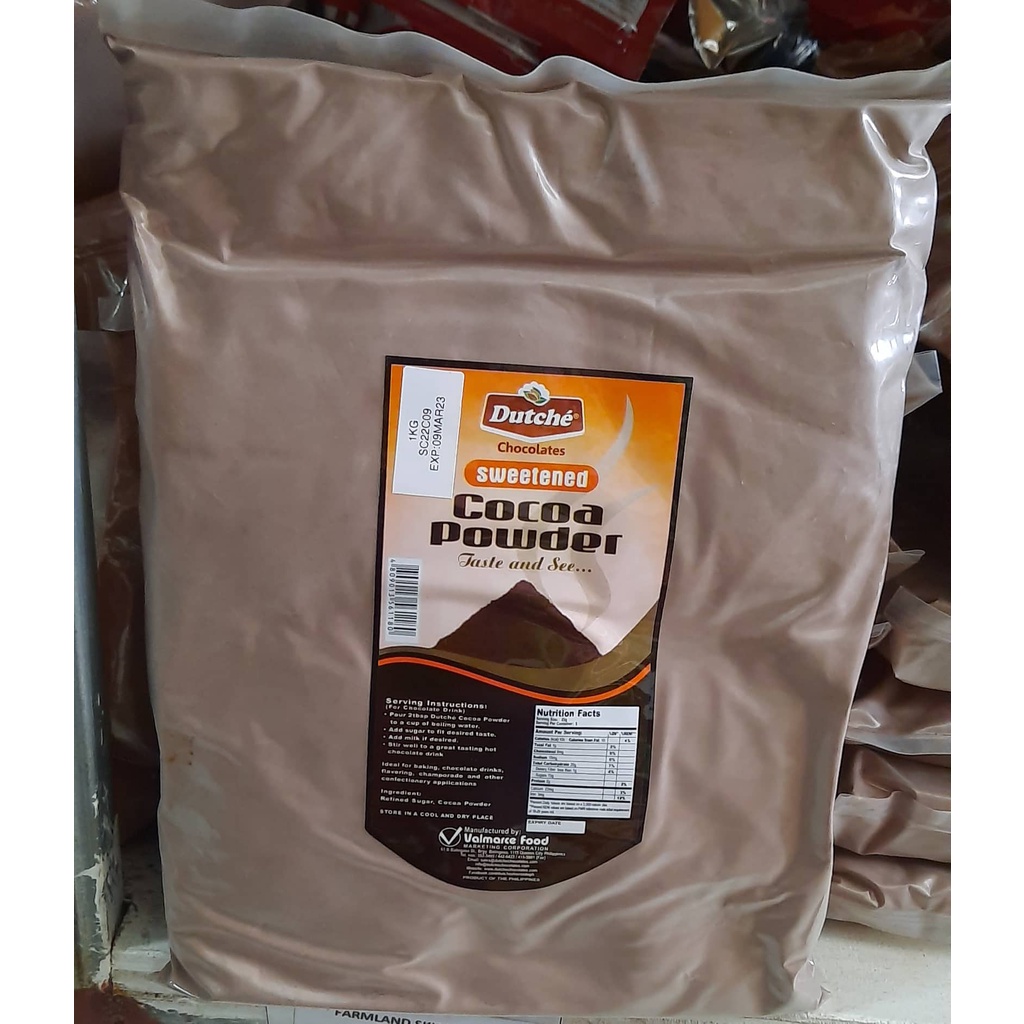 Dutche Sweetened Cocoa Powder 1kg | Shopee Philippines