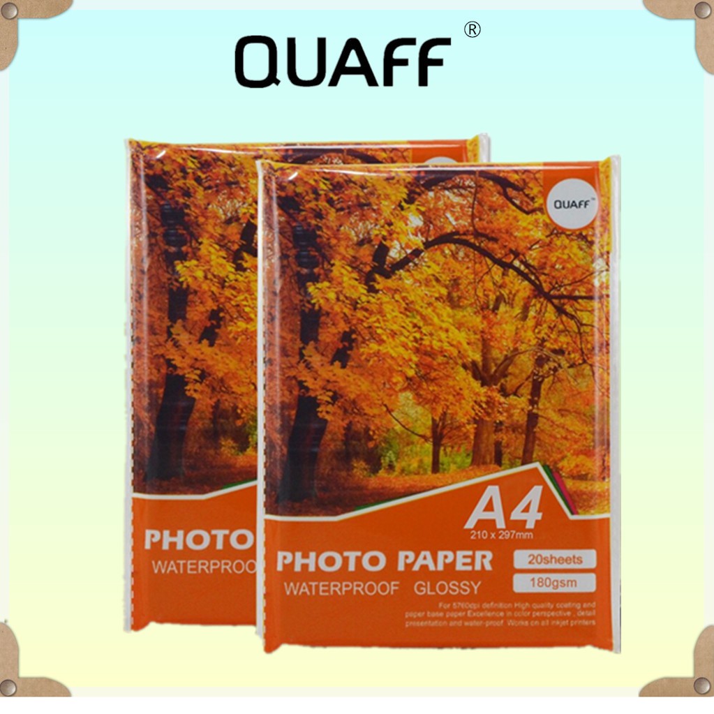 QUAFF Glossy Photo Paper A4 180GSM | Shopee Philippines