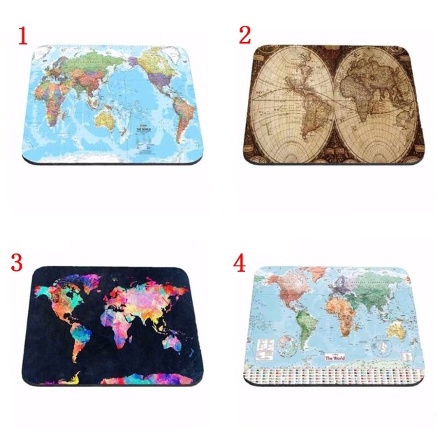 World Map Printed Mouse Pads For Fans Fashion Office Computer Laptop ...
