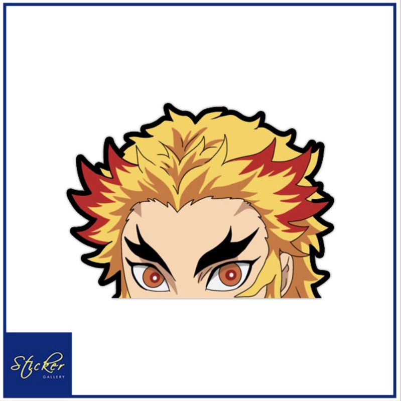 KYOJURO RENGOKU PEEKER DEMON SLAYER Waterproof Vinyl Sticker | Shopee ...
