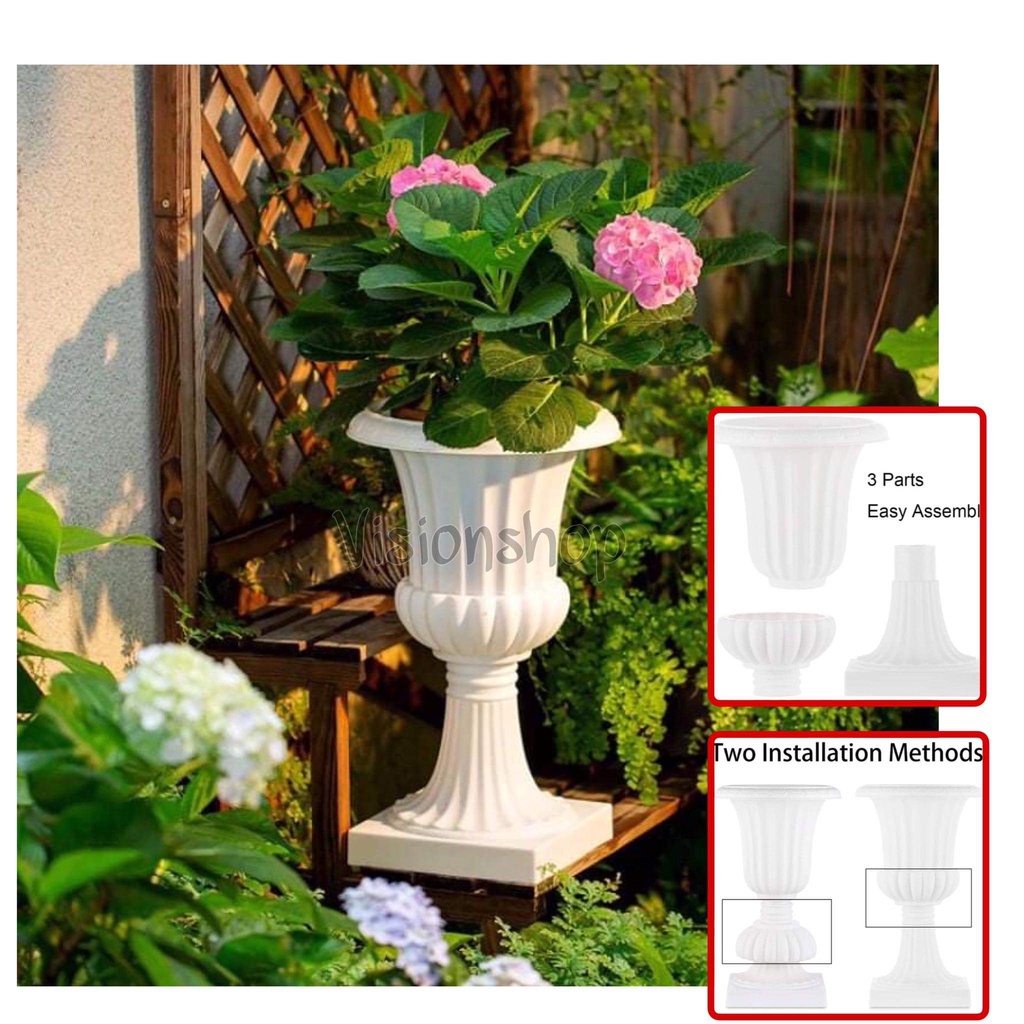 #2981 Plastic Roman Pot Indoor or Outdoor Vintage Style Flower Pot Home ...