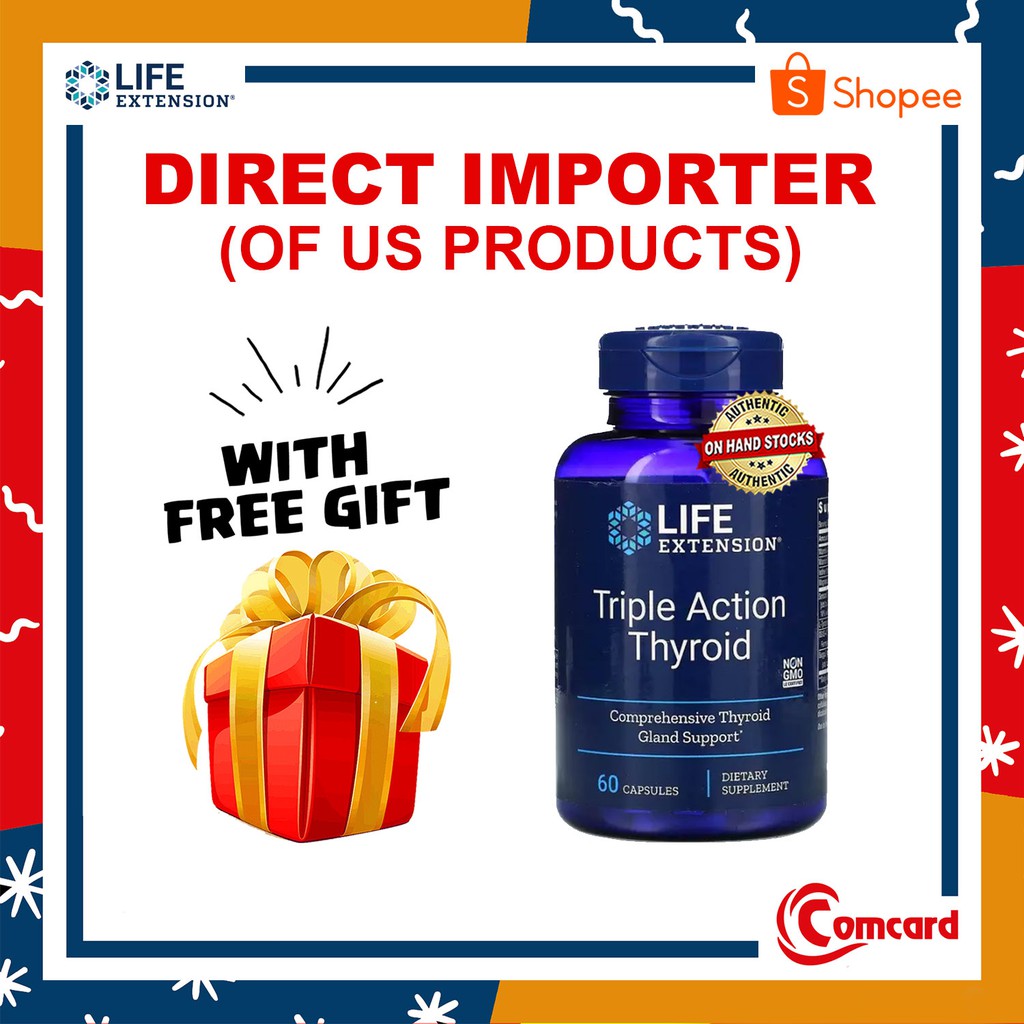 Life Extension, Triple Action Thyroid, 60 Capsules (CAUD) | CPM ...