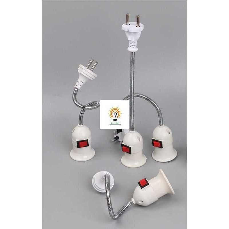 Flexible Fittings ON OFF Flexible E27 Ovar Plug Lamp Fittings | Shopee ...