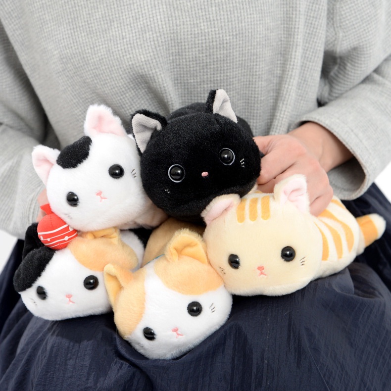 Nap Cat Doll Lying Cat Student Plush Pencil Bag Small Buggy Bag ...