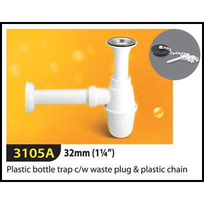 PVC Bottle Trap With Waste 32mm (For Toilet Basin) | Shopee Philippines