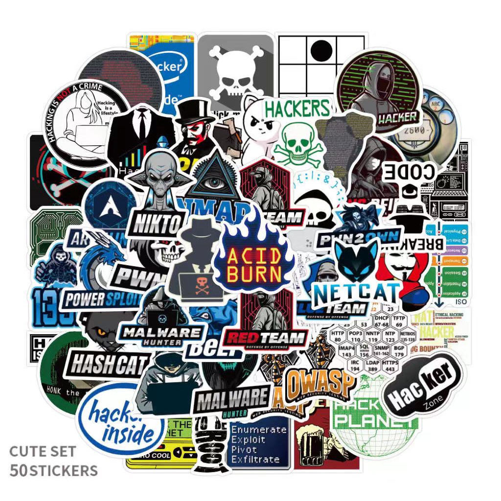 xs574-50pcs Hacker Graffiti Waterproof Sticker | Shopee Philippines