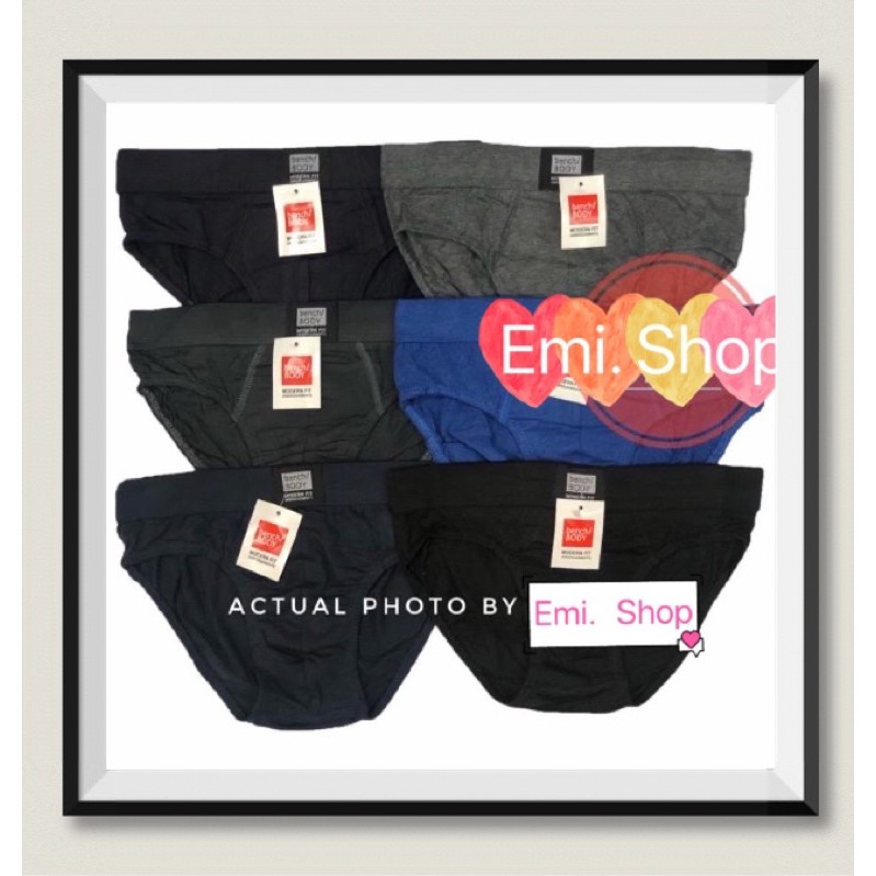COD 6Pieces Bench body Men's High Quality Cotton Brief New | Shopee ...