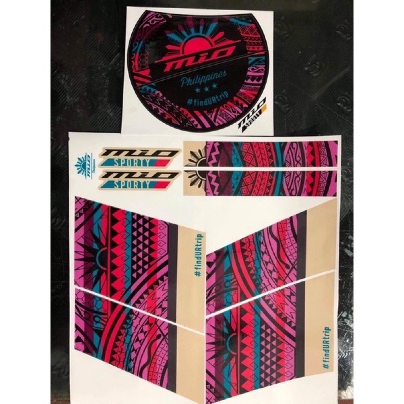 MIO SPORTY/SOULTY SET #findurtrip DECALS PRINTED LAMINATED | Shopee ...