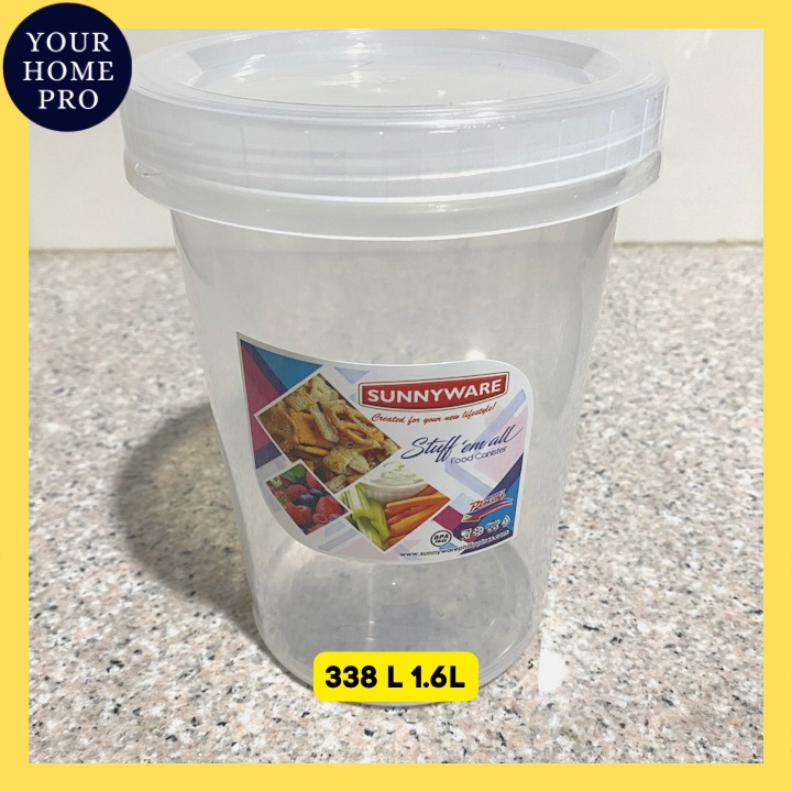 Sunnyware Kliptop Plastic Food Container Canister Milktea Powder Food ...