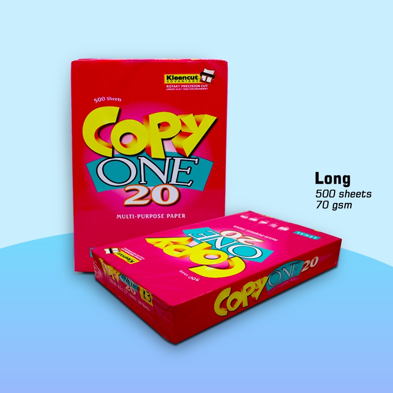 COPY ONE Bond Paper 70gsm Short - A4 - Long Size (1 ream) | Shopee Philippines