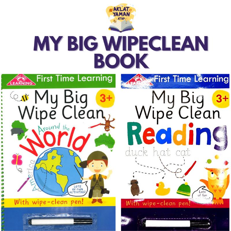 First Time Learning: My Big Wipe Clean ( READING or WORLD) | Shopee Philippines