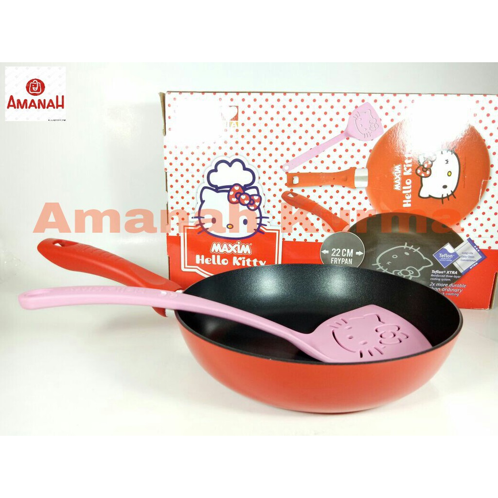 Teflon Frying Pan 22 cm HELLO KITTY Maxim | Shopee Philippines
