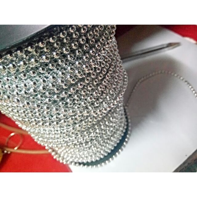 5 YARDS / 10YARDS / 20 YARDS Silver and Gold Round PLASTIC chain Cord ...