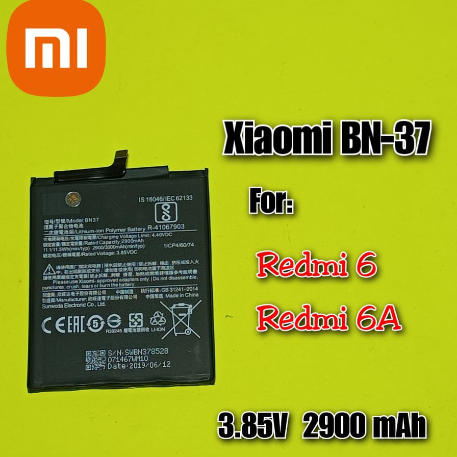 XIAOMI Redmi 6/Redmi 6A/BN-37 Built-in Battery Replacement | Shopee ...