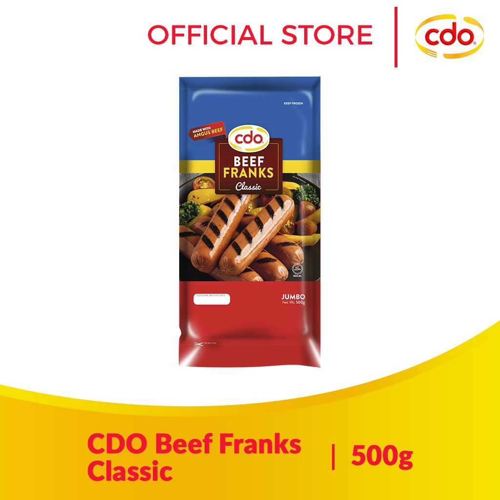 CDO Beef Franks Classic Jumbo 500g | Shopee Philippines