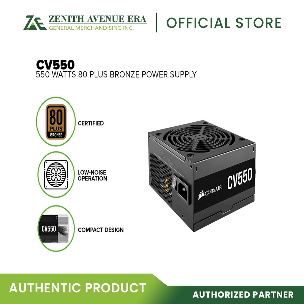 Corsair CV550 550Watts 80+ Bronze Certified PSU | Shopee Philippines