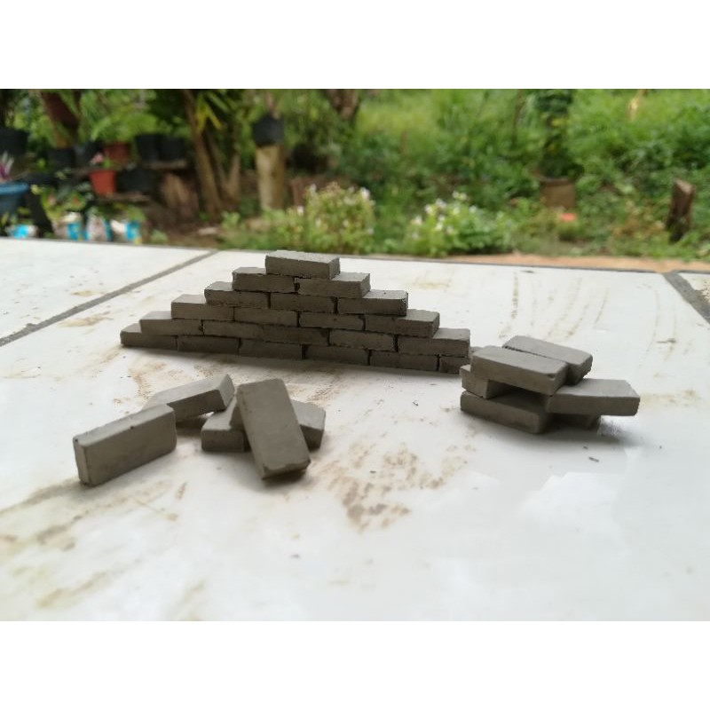 1:22 miniature cement bricks for DIY miniature models - 100pcs | Shopee ...
